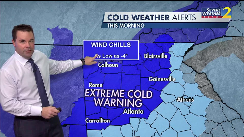 Extreme cold warning in effect, dangerous wind chills