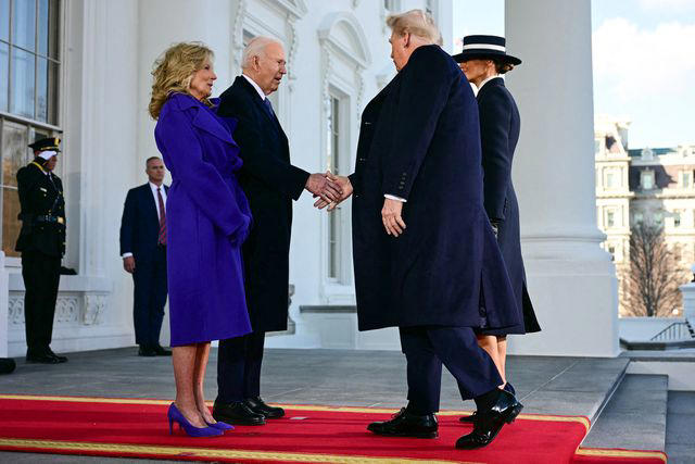Bidens Bring Donald and Melania Trump to the White House for Tea Before the Inauguration ...