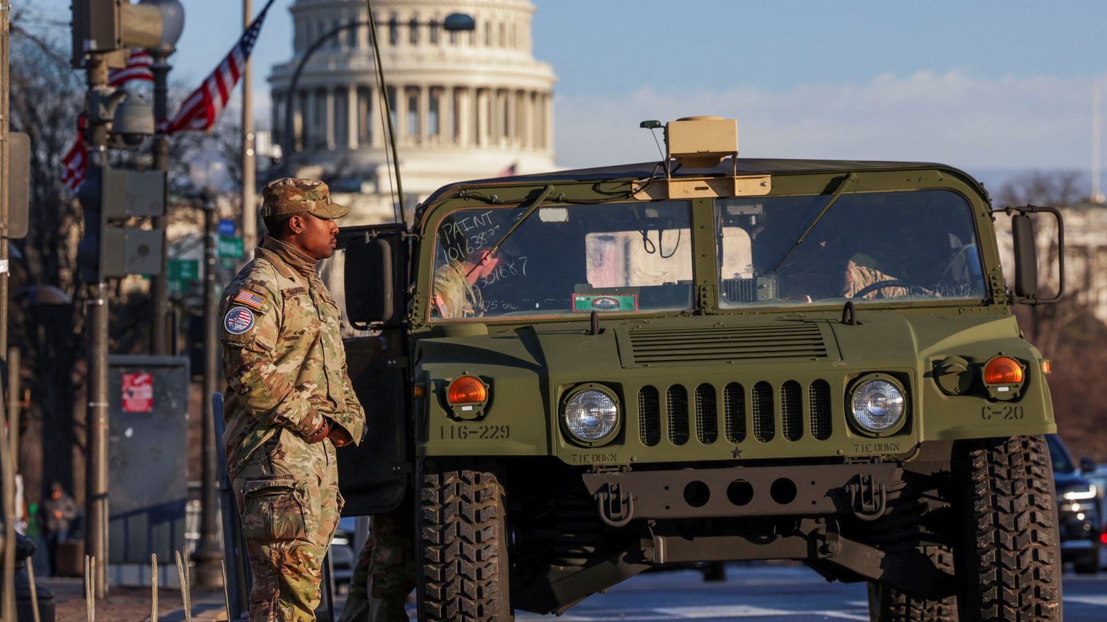 Drones, snipers and razor wire - tight security around inauguration