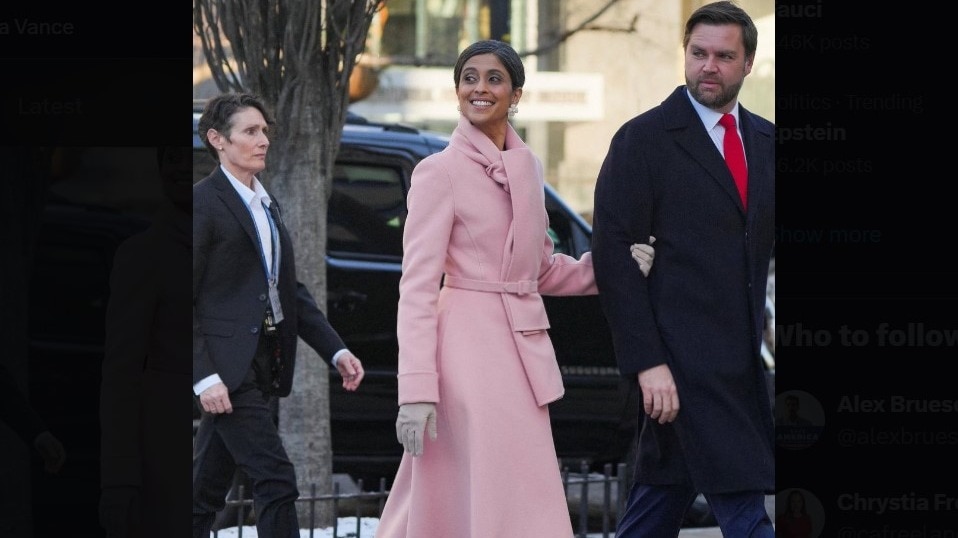 Donald Trump's Inauguration: Usha Vance stuns in Bubblegum Pink ensemble