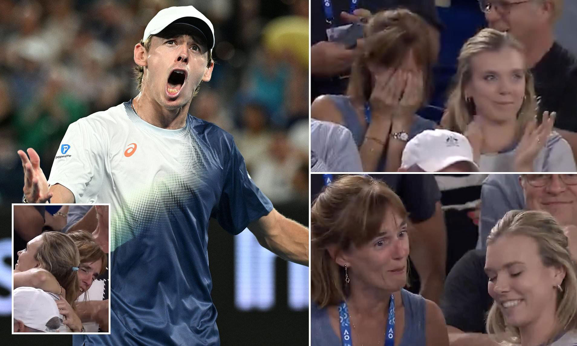 Heartwarming moment Alex de Minaur's mum breaks down in tears and hugs ... Heartwarming moment Alex de Minaur's mum breaks down in tears and hugs ...