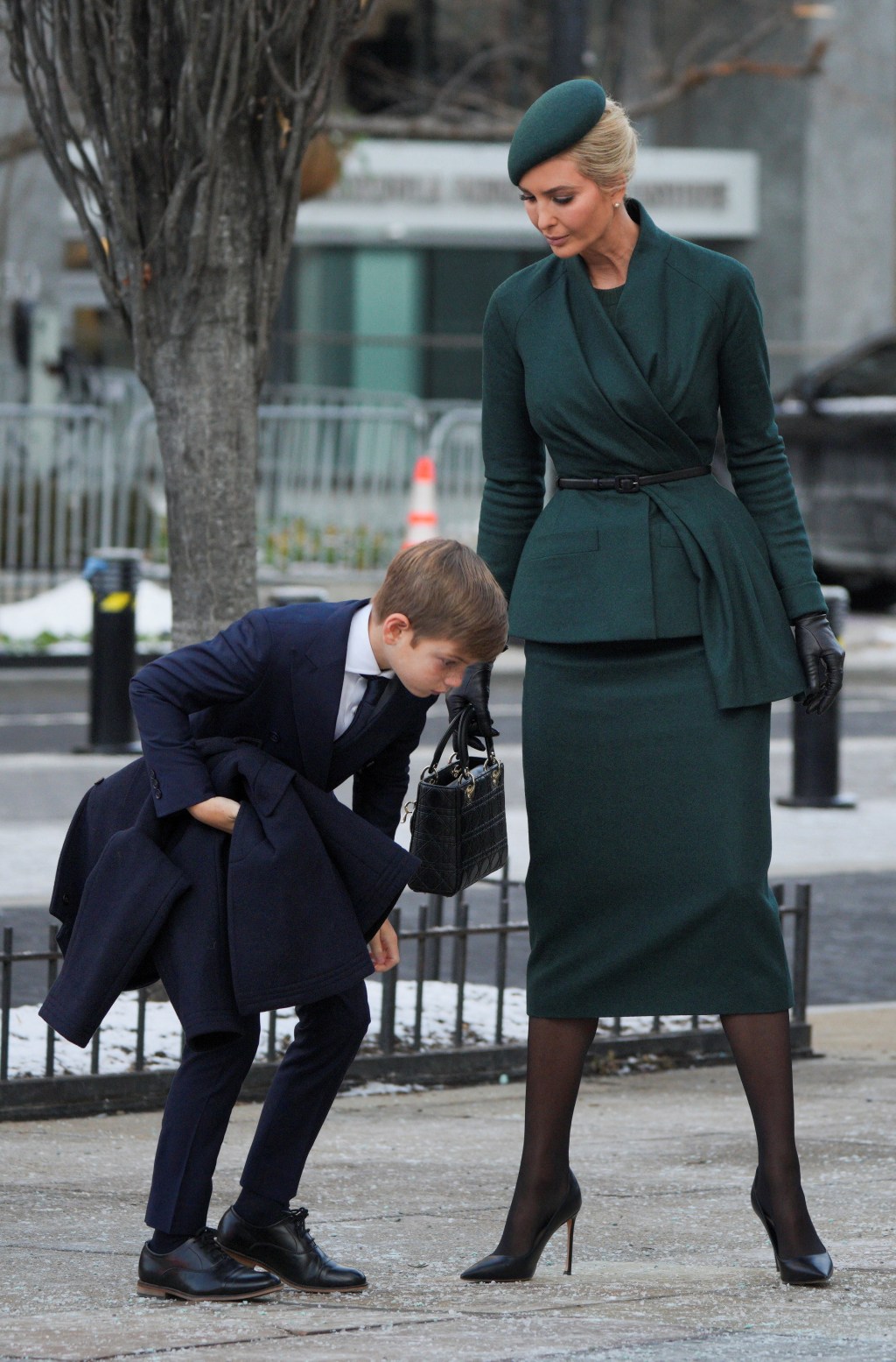 Ivanka Trump opts for forest green outfit and matching hat at Donald ...