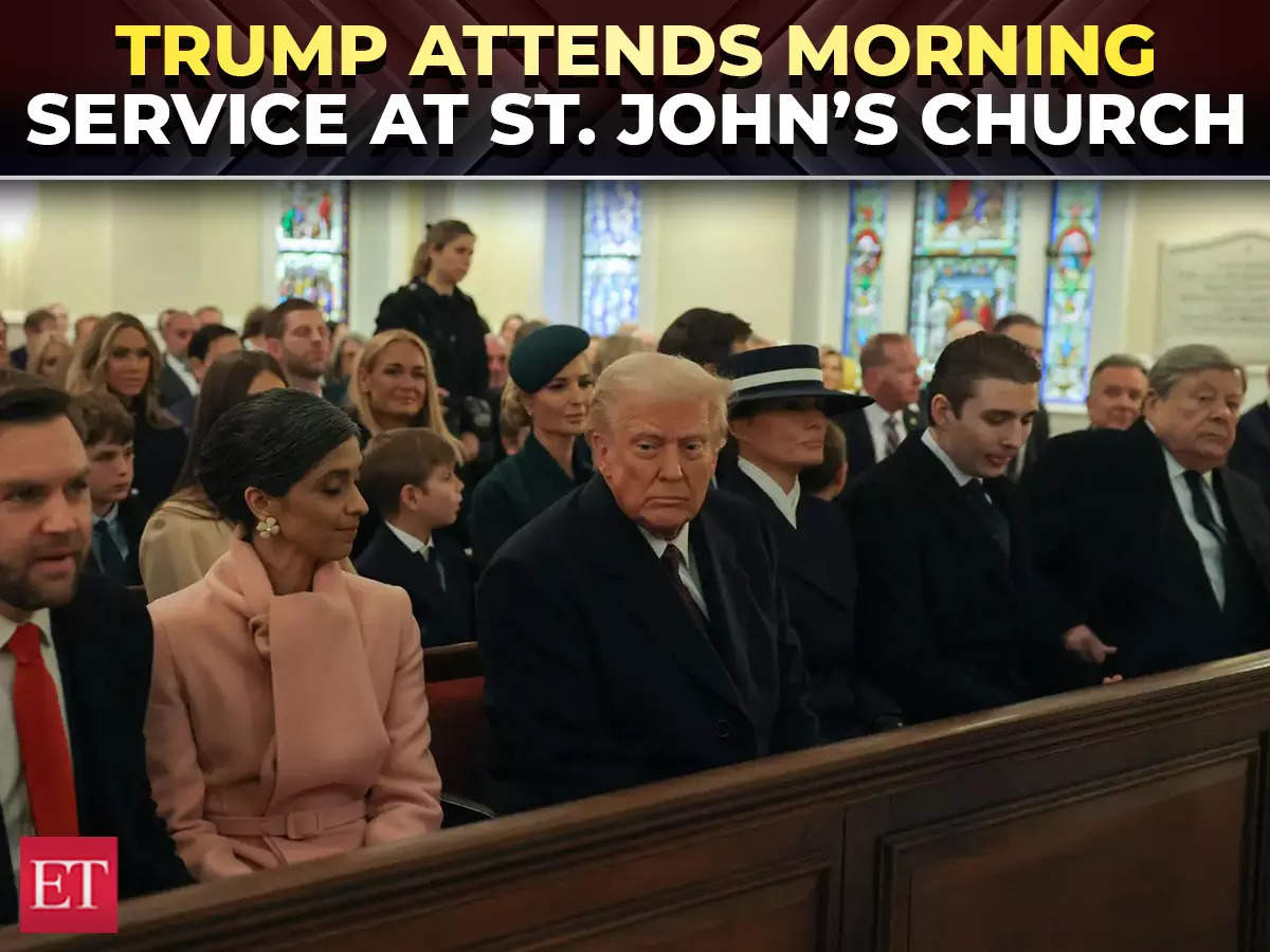 Trump and Melania attend morning service at St. John’s Church ahead of ...