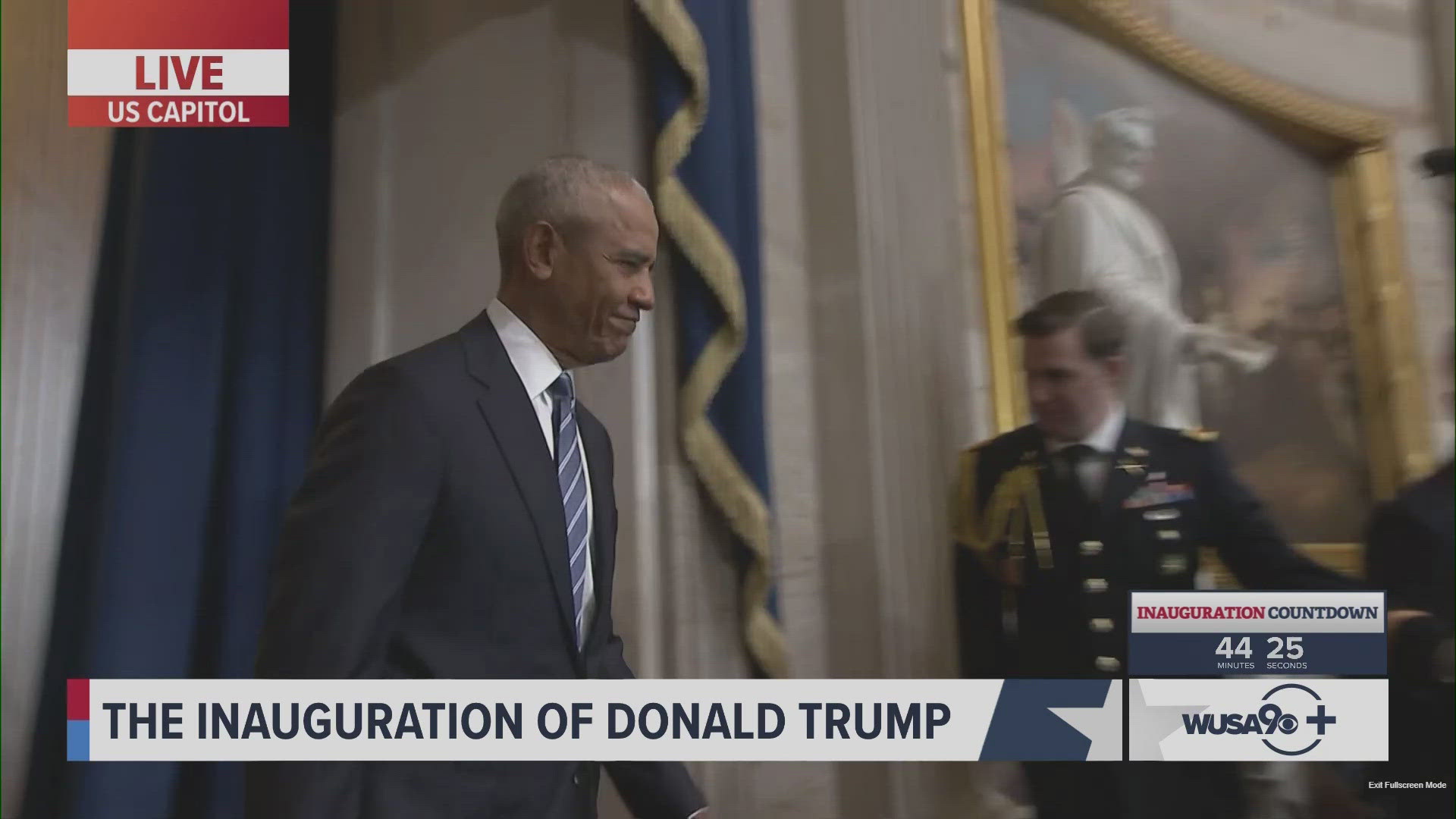 Presidents Clinton, Bush and Obama take seats at Trump inauguration