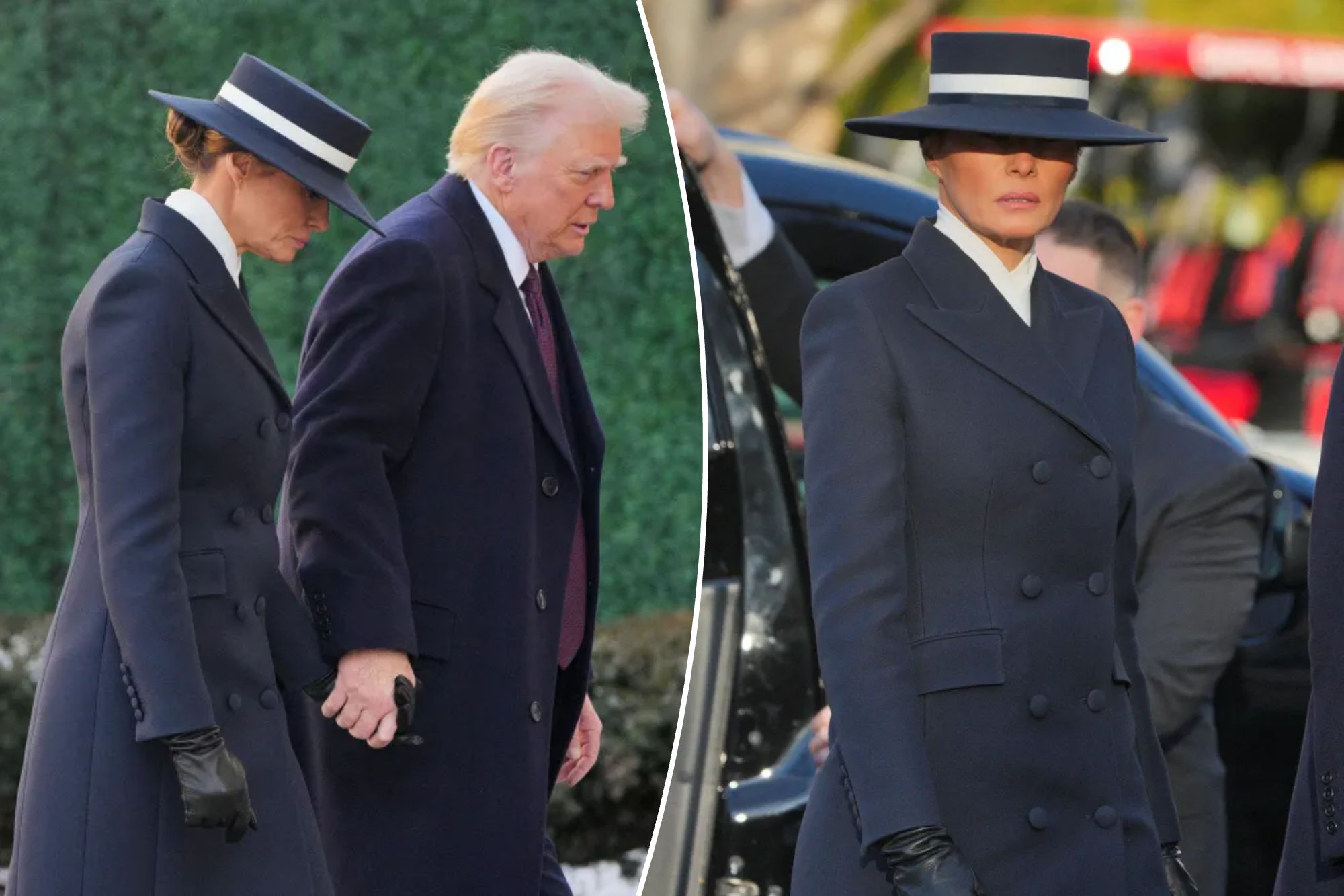 Melania Trump styles Inauguration Day outfit with a matching hat — and ...