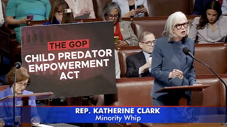 Democratic Whip Katherine Clark Condemns GOP’s "Child Predator ...