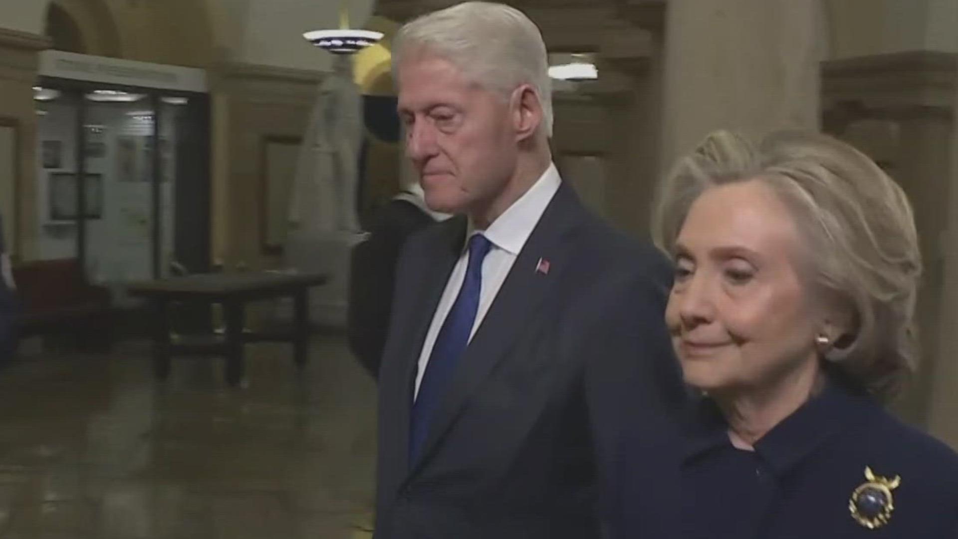 Former presidents Clinton, Bush, Obama arrive at Trump inauguration