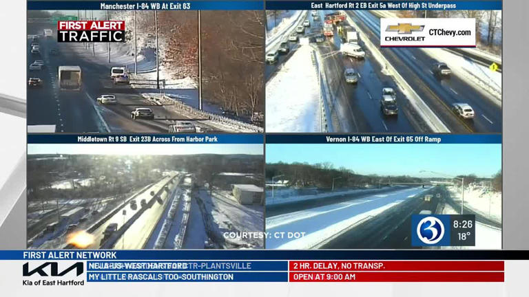 Crash closes Route 2 east in East Hartford