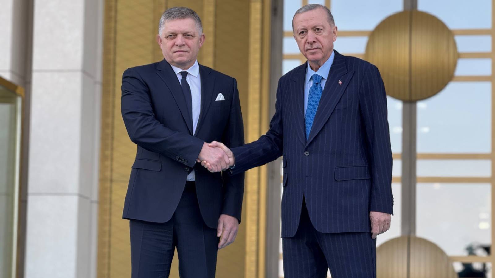Cumhurbaşkanı Erdoğan, Slovakya Başbakanı Fico'yu resmi törenle karşıladı