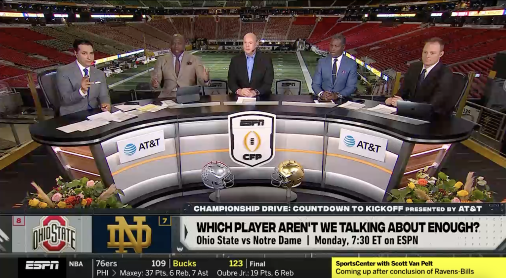 ESPN cast reacted live to Ravens-Bills ending on CBS