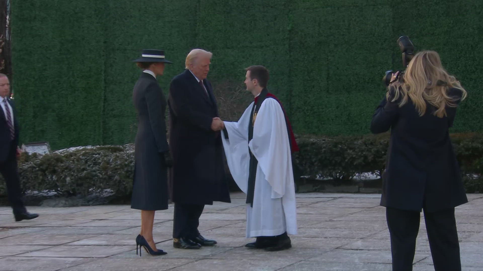 President-elect Donald Trump and Melania Trump arrive at St. John's ...