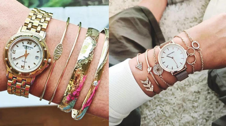 Stack timeless watches with classy bracelets