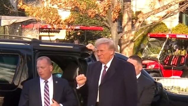 First sighting of Donald Trump on his inauguration day to become 47th POTUS