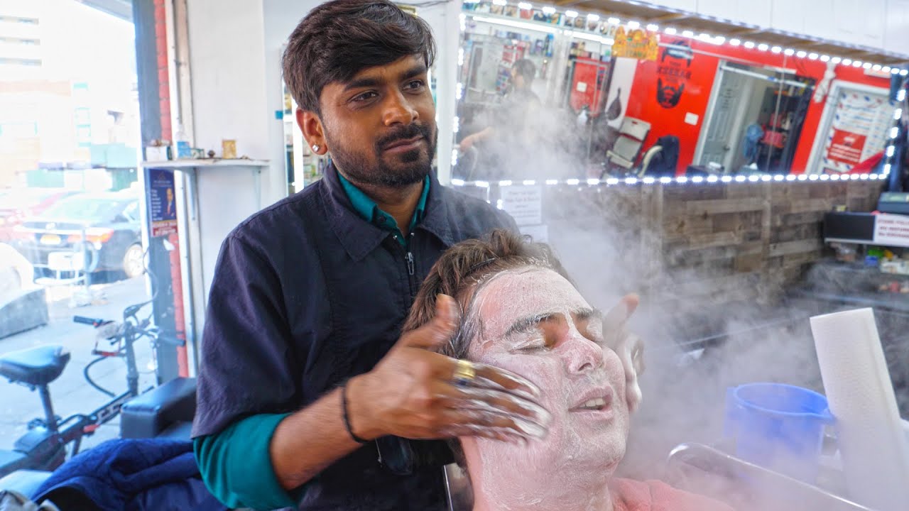 American gets Indian facial