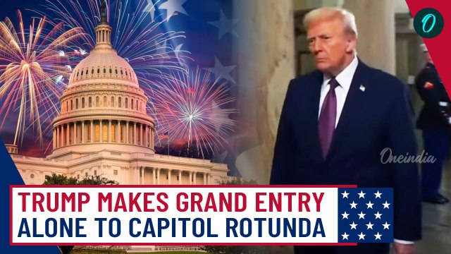 Donald Trump Makes Grand Entry into Capitol Rotunda for His Swearing-In ...