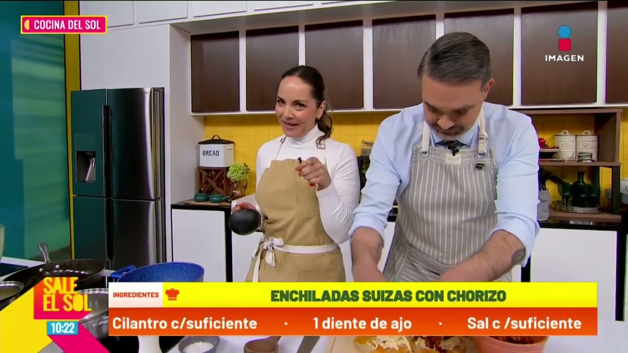 Receta de Enchiladas Suizas con Chorizo con la chef Ingrid Ramos