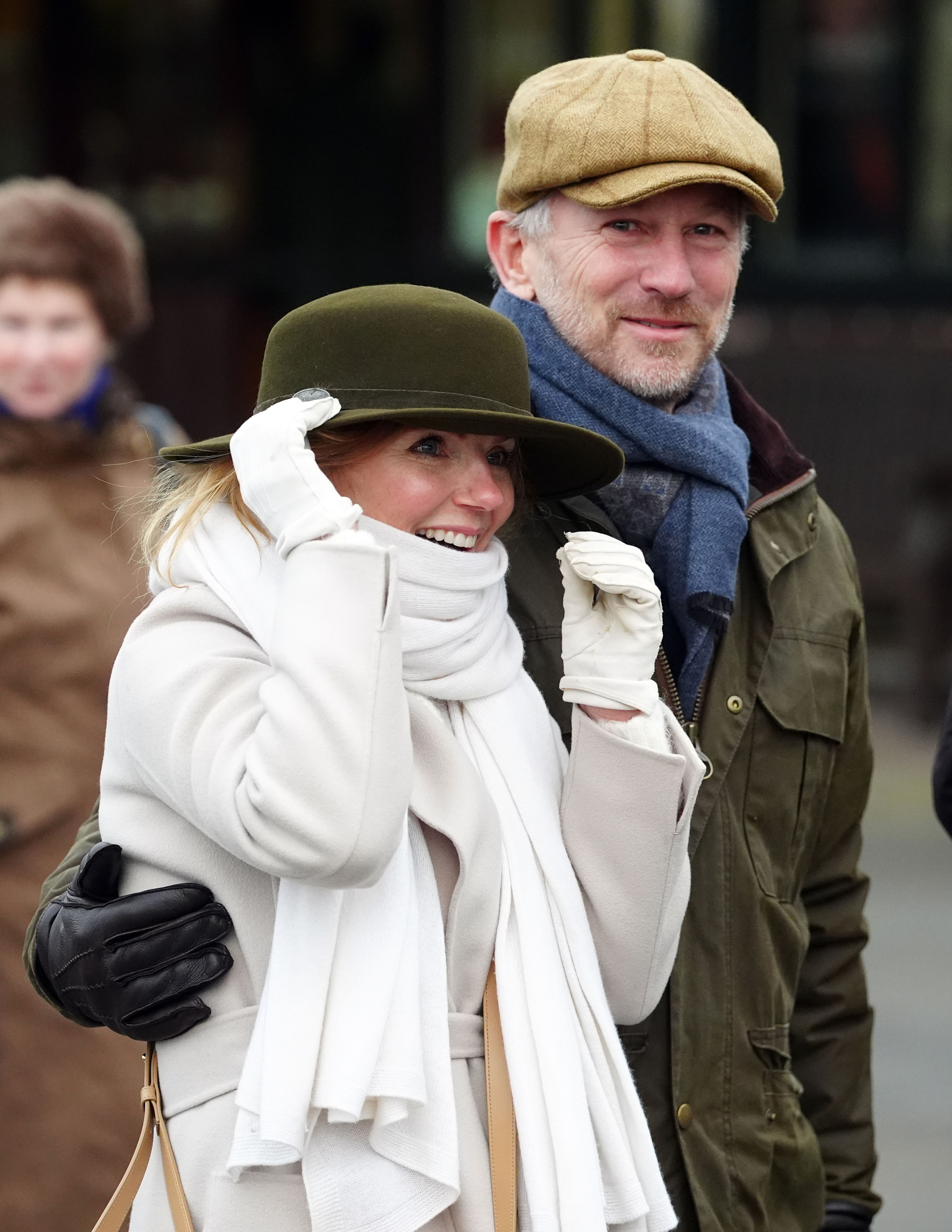 Geri Halliwell-Horner and husband celebrate victory at the races