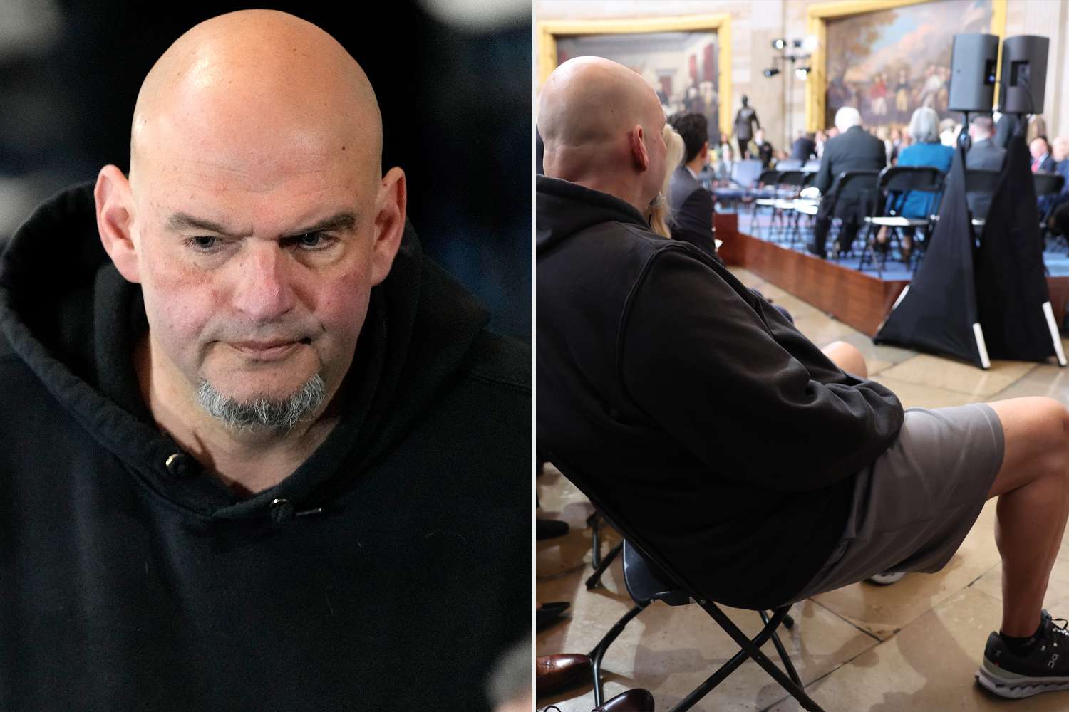 Sen. John Fetterman Wears Shorts and Sneakers to Trump's Inauguration ...