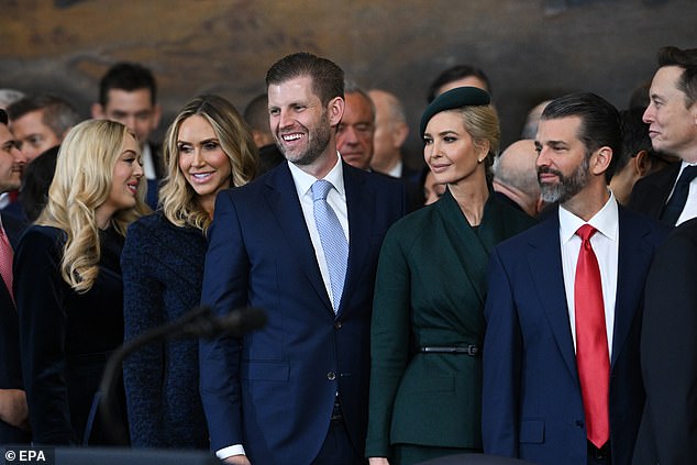Lara Trump chides husband Eric as he makes gesture at inauguration