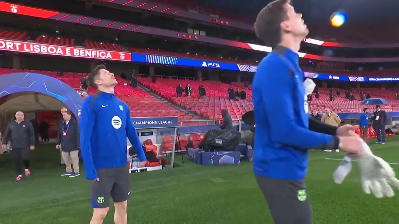 Barca train at Estadio da Luz ahead of Benfica test