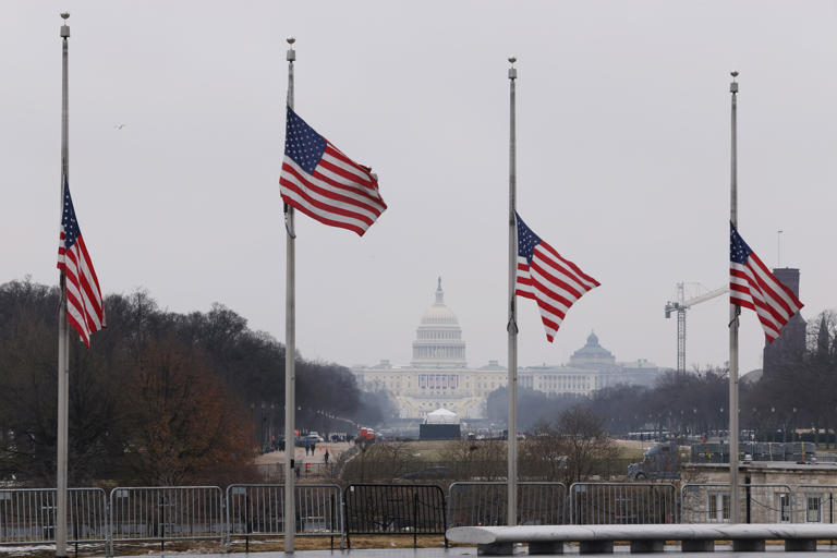 One of Trump’s very first moves? Ordering flags at full mast on his inauguration despite Jimmy ...
