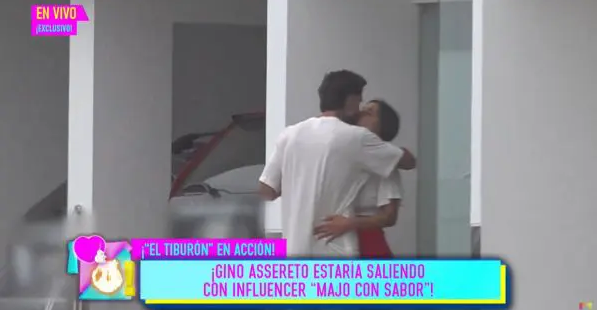 Gino Assereto captado en apasionado beso con influencer 'Majo con sabor': ¿Nuevo romance?