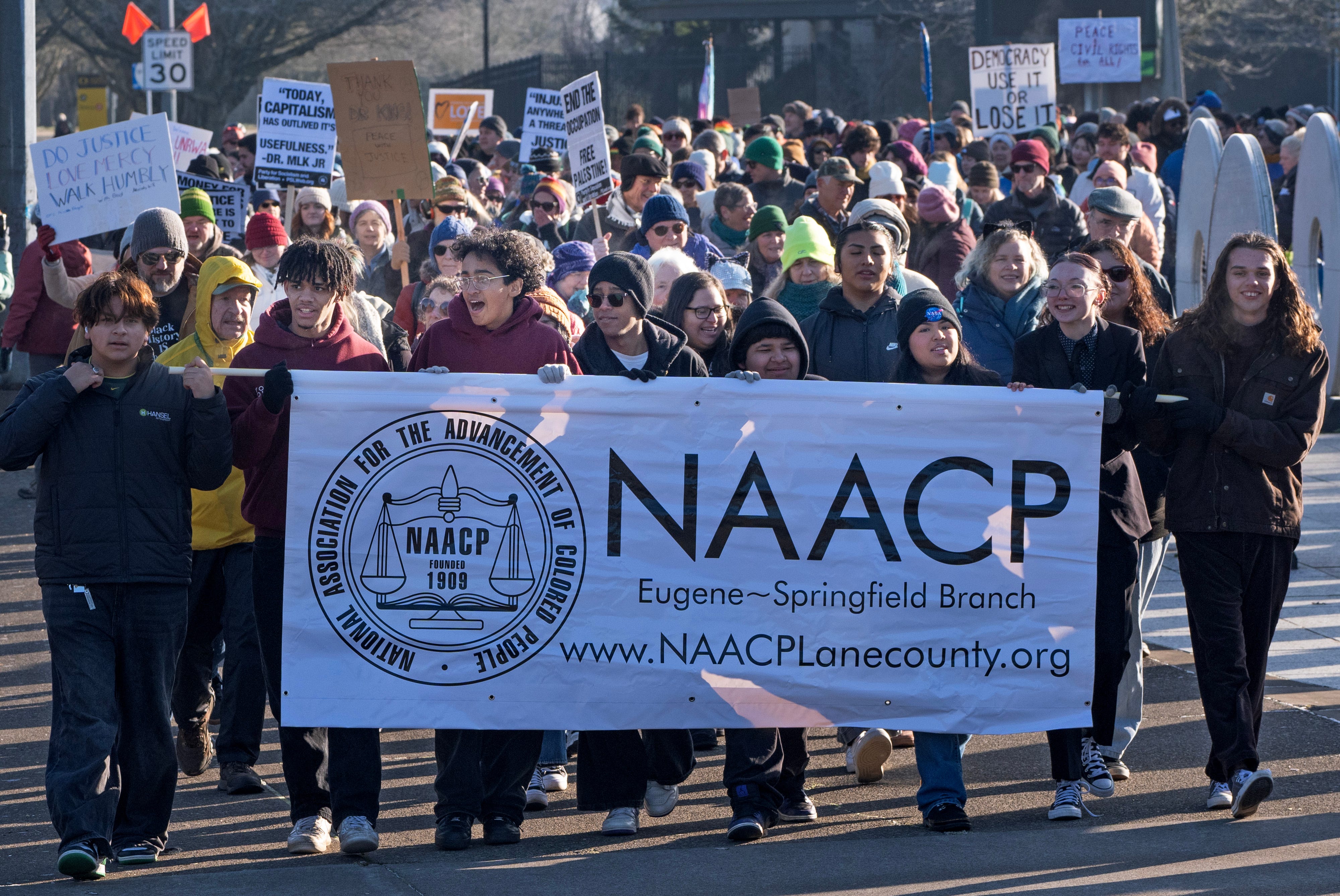 MLK Day march brings messages of love, justice and respect to Eugene