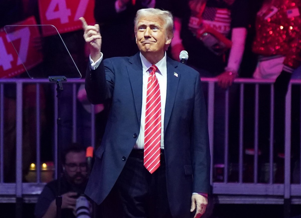 Donald Trump holds victory rally