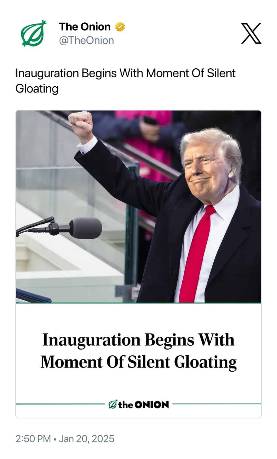 36 Funniest Tweets About The 2025 Presidential Inauguration