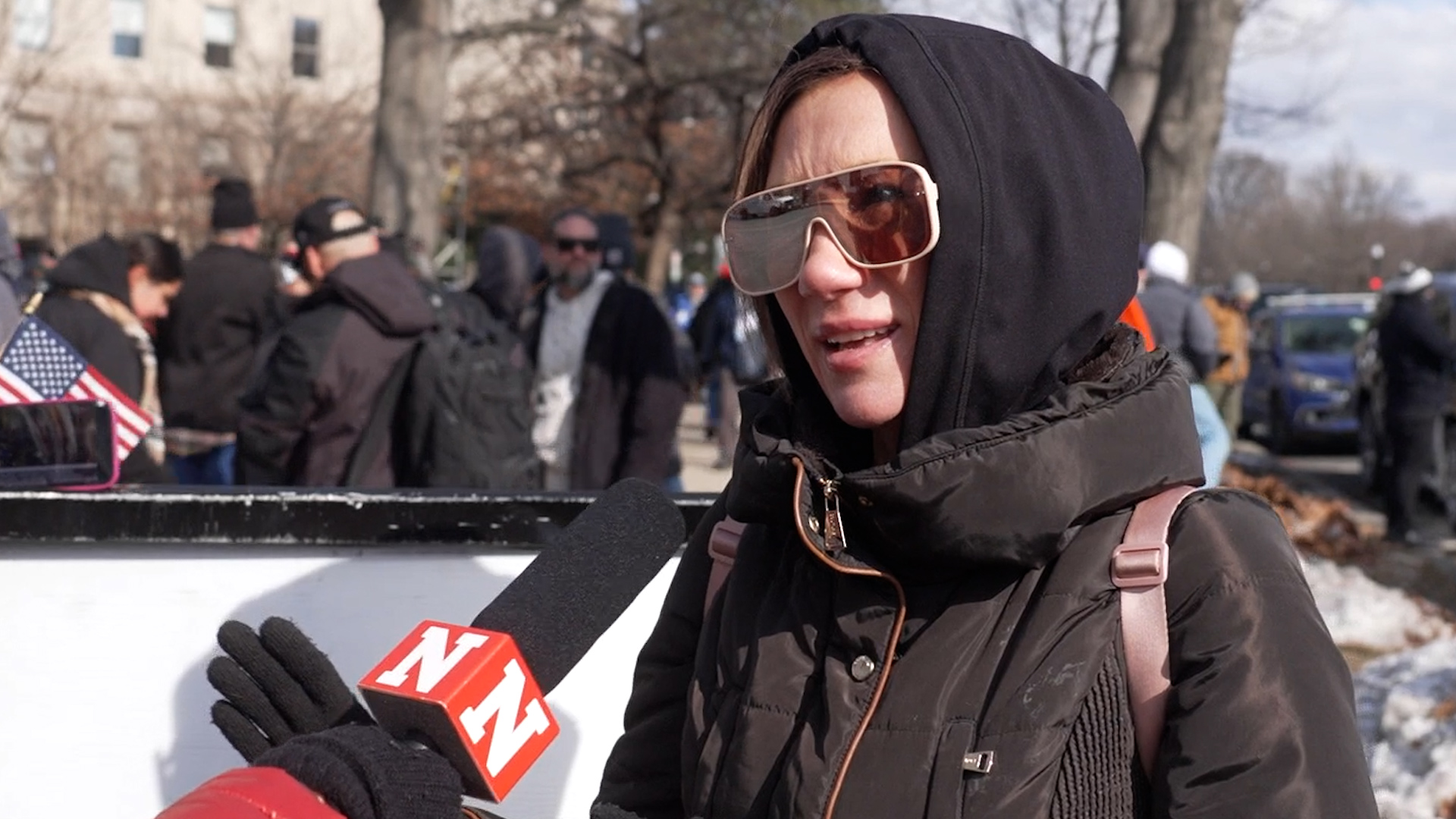 Trump Supporters Cheer On President Outside Inauguration Events