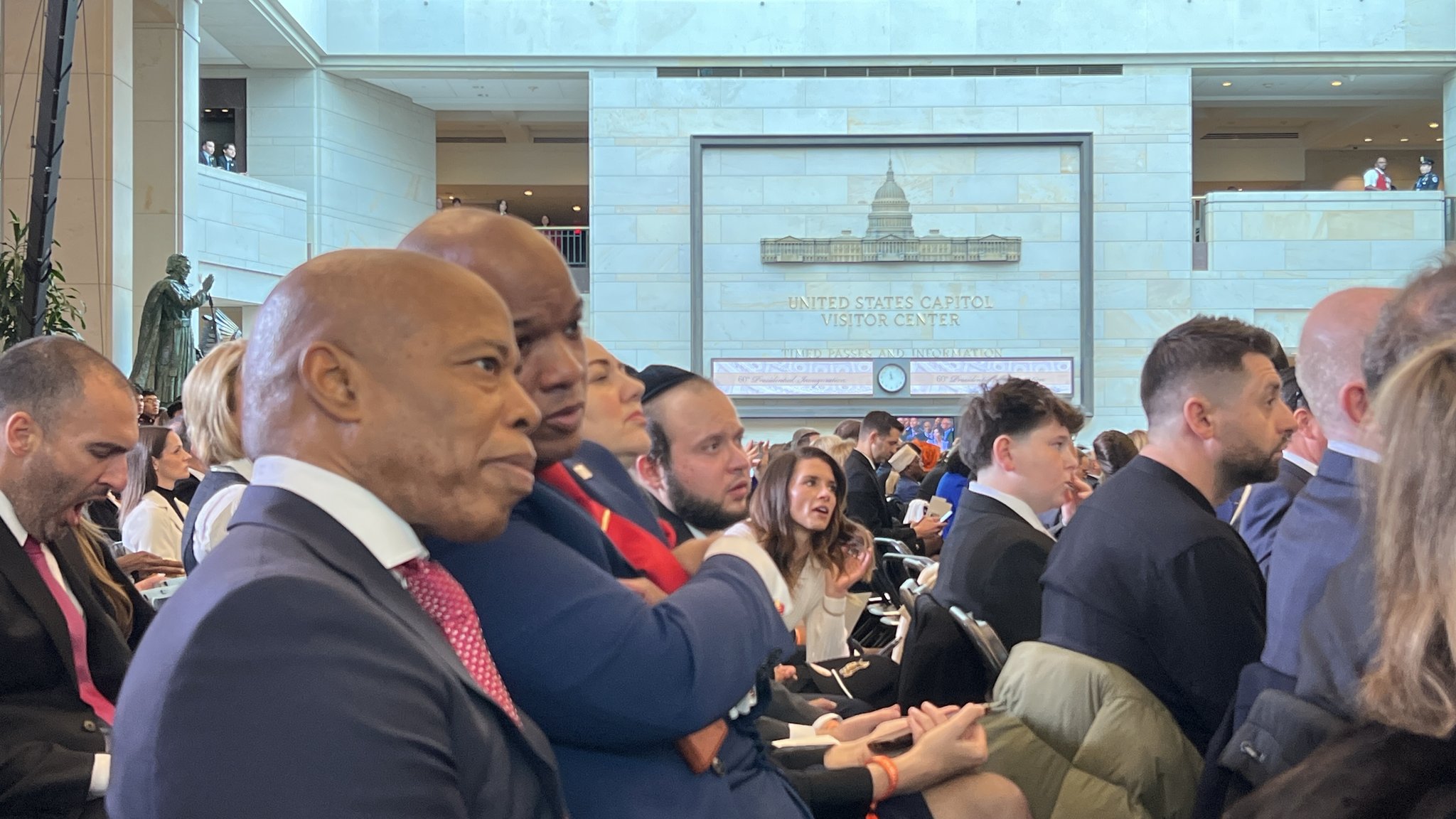 Mayor Eric Adams ‘relegated’ to overflow space at Trump inauguration ...