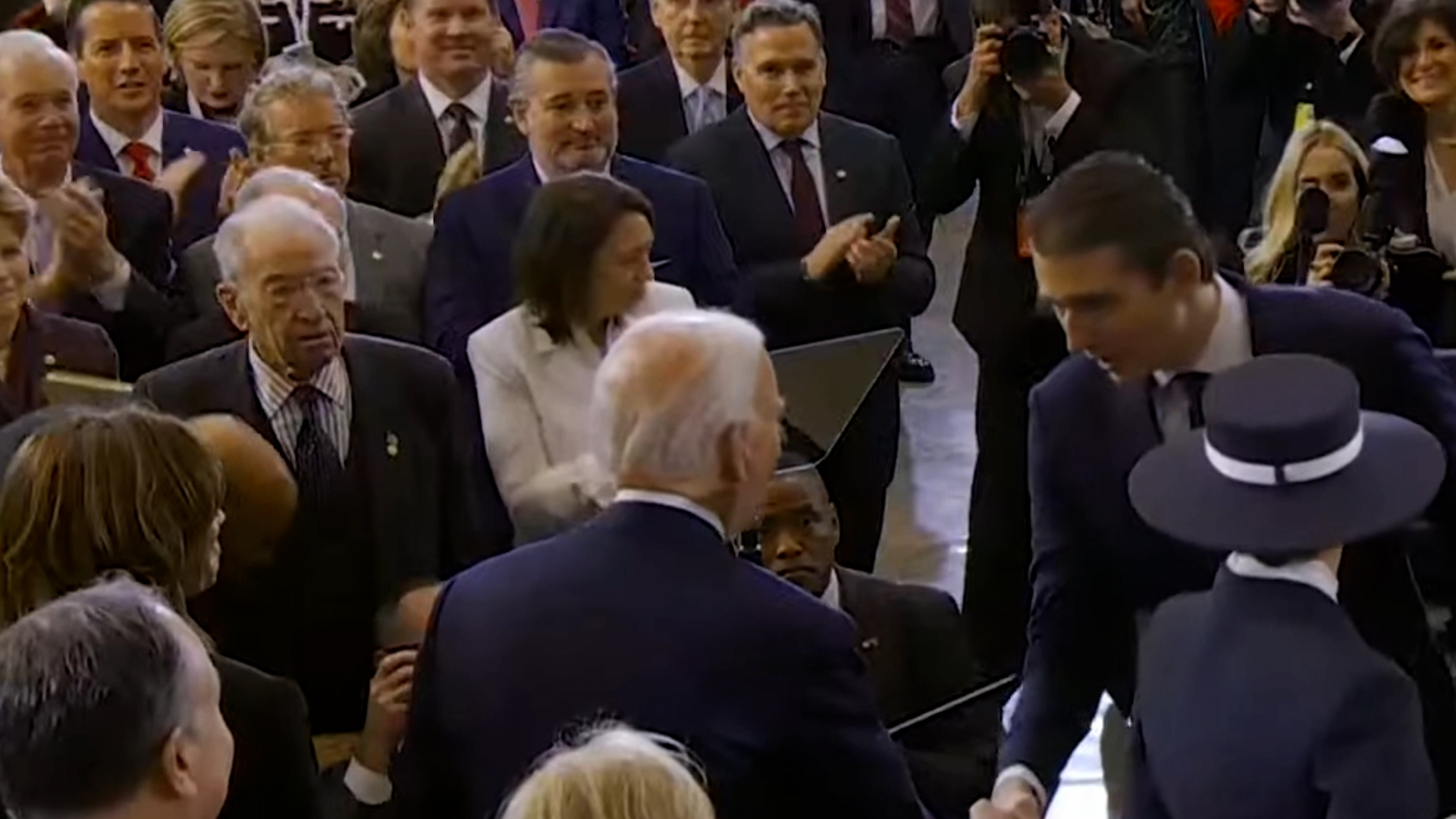 Barron Trump Shakes Hands With Biden And Harris At The Inauguration