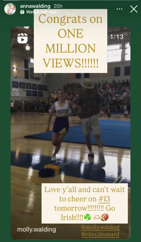 Video of Riley Leonard, Girlfriend Goes Viral Before National Championship