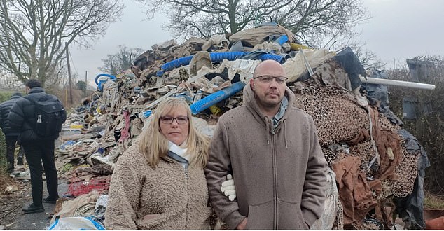 We've been cut off after fly-tippers dumped 100 TONS of rubbish