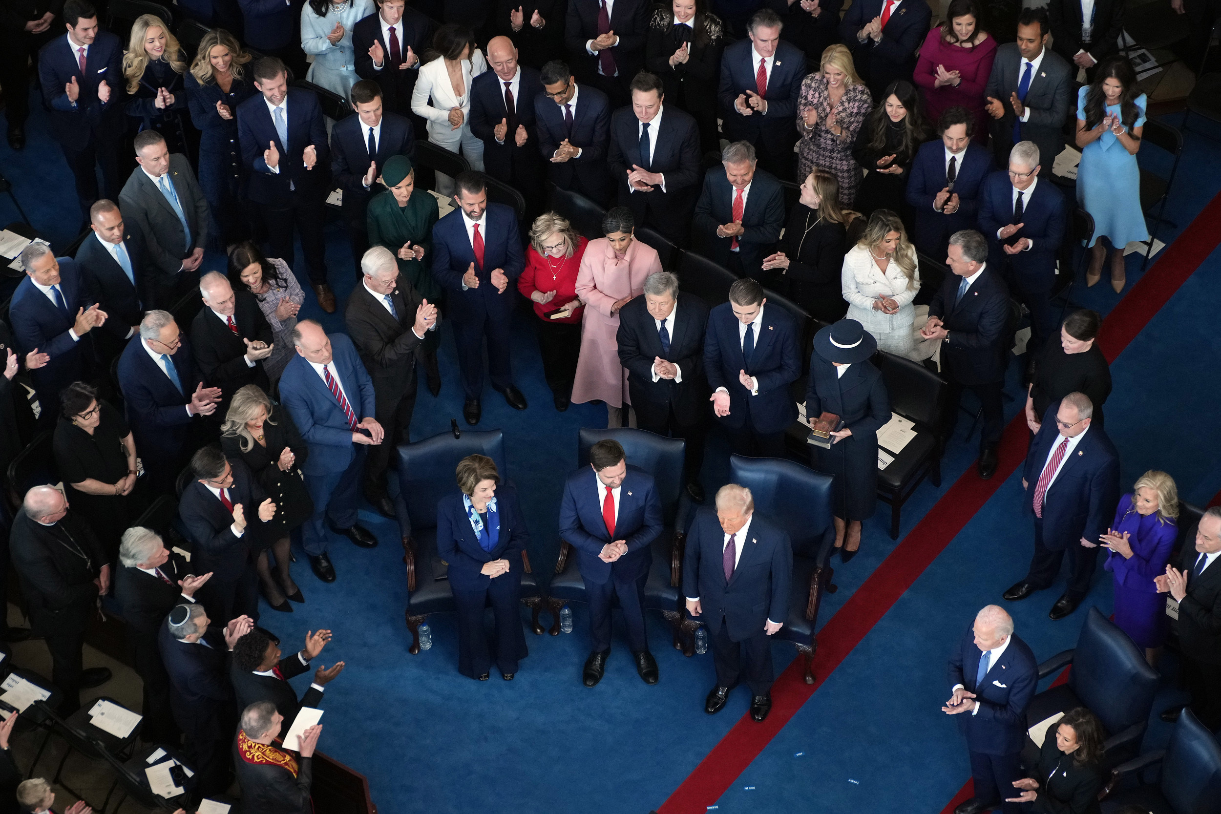 Tech CEOs Given Better Seats Than Cabinet Members at Trump's Inauguration Tech CEOs Given Better Seats Than Cabinet Members at Trump's Inauguration