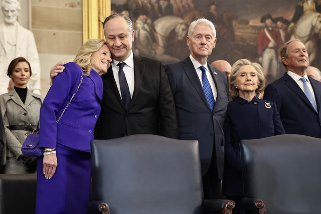 Joe and Jill Biden Depart the U.S. Capitol as a Former First Couple