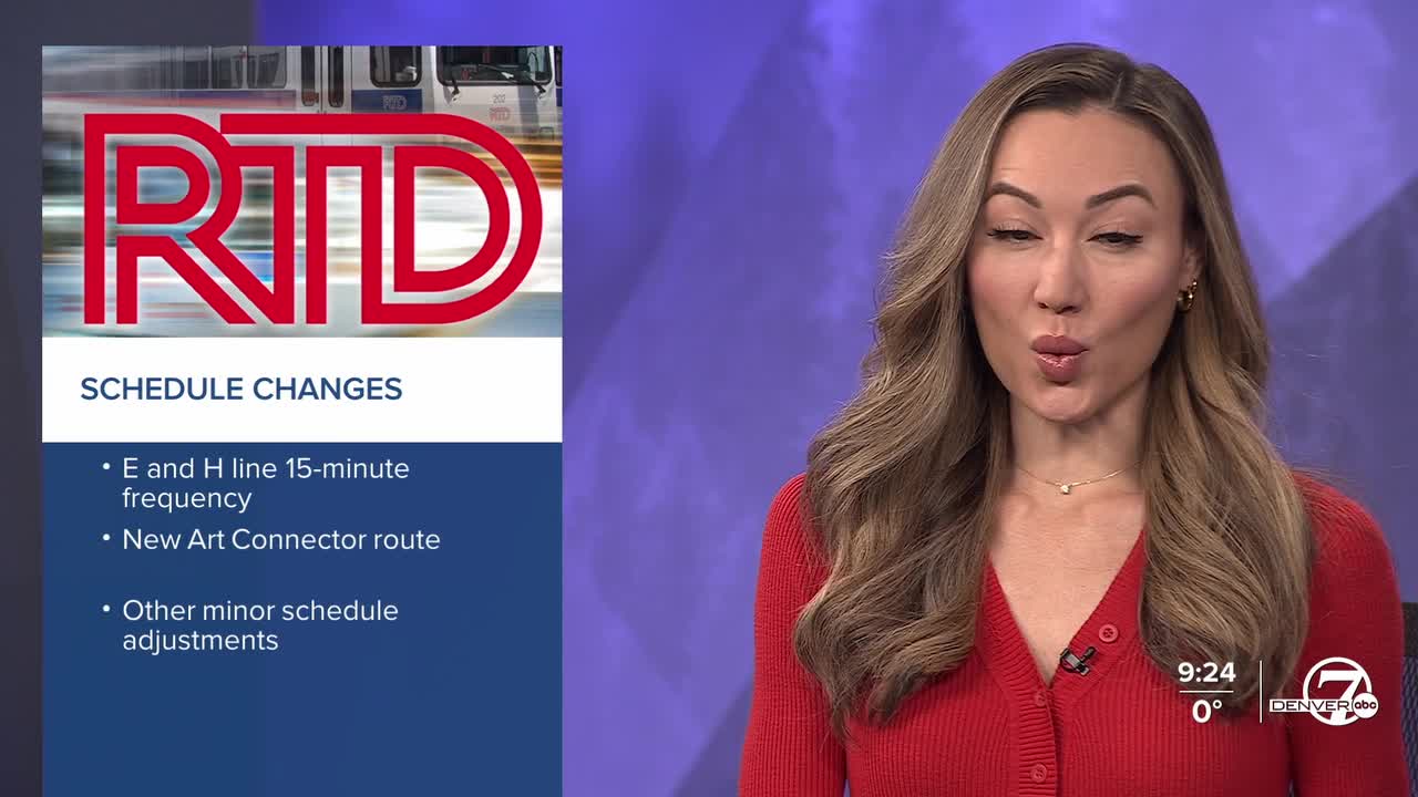 Changes to RTD service begin Sunday