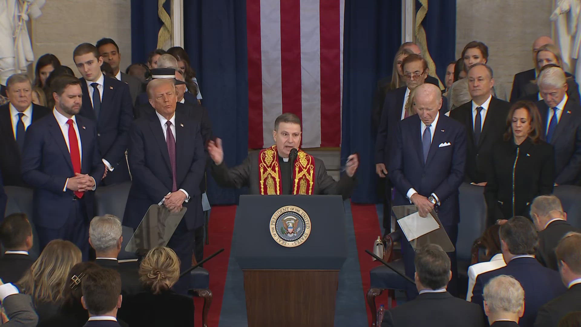 Benediction from Rev. Fr. Frank Mann at Trump's Inauguration Ceremony