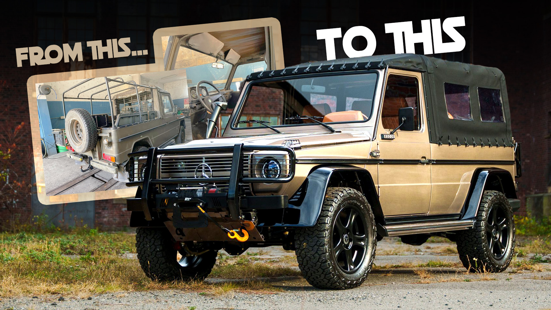 Rusty Old Mercedes G-Wagen Turned Into A Retro-Modern Off-Roader