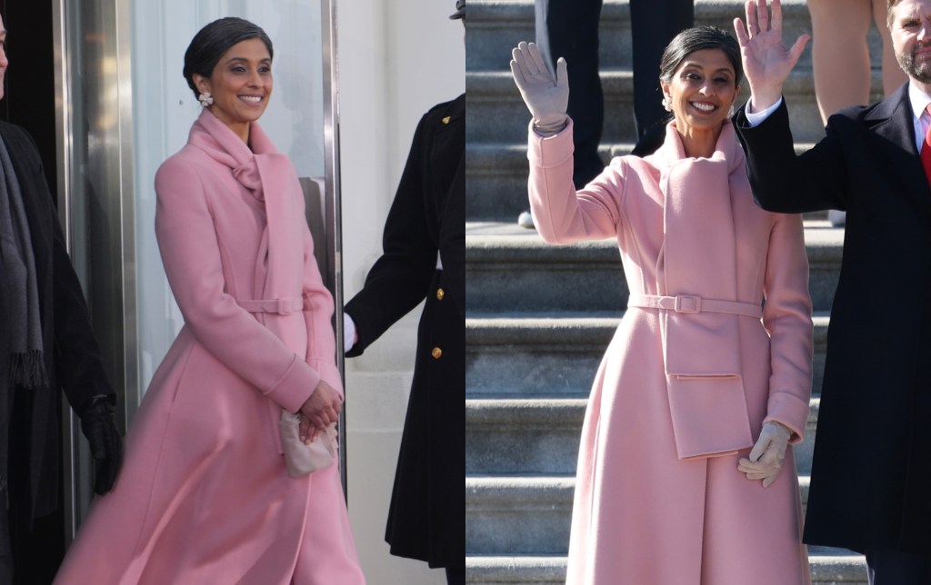 JD Vance's Wife Usha Debuts as Second Lady in Pink Oscar de la Renta ...