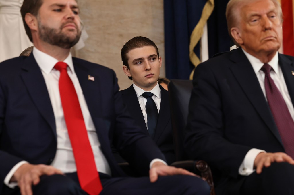 Barron Trump, 18, attends dad Donald’s second inauguration 8 years ...