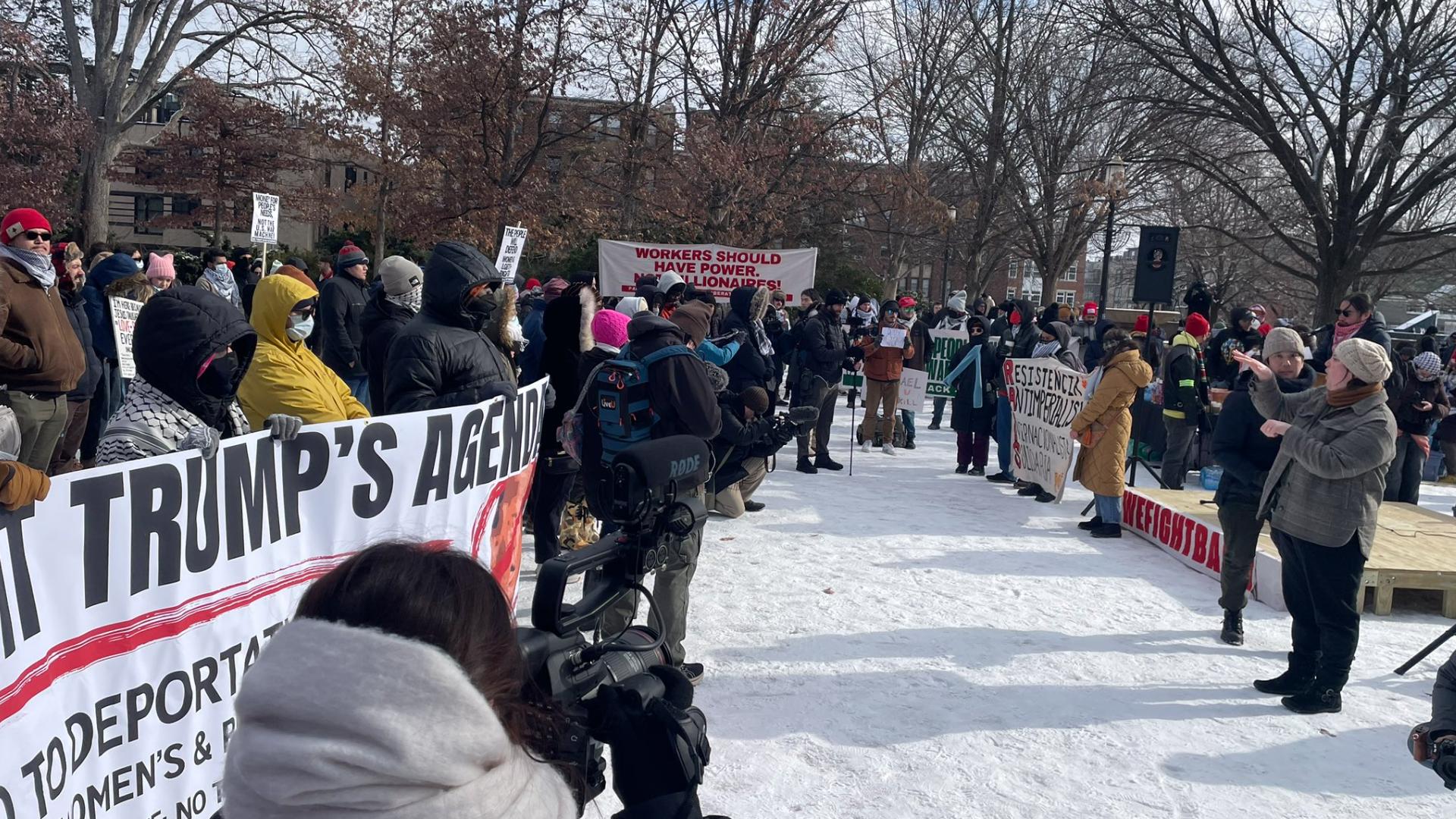 Anti-Trump protesters in DC on Inauguration Day