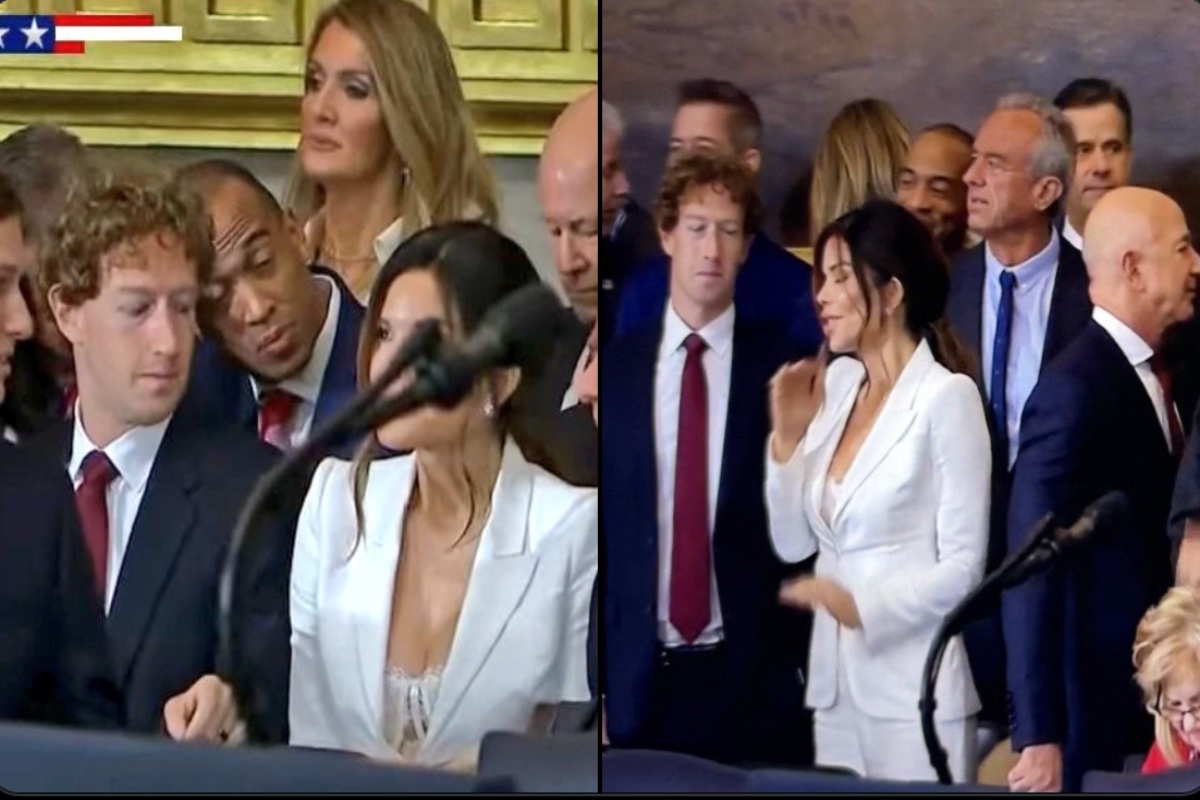 Mark Zuckerberg Caught Staring Down Jeff Bezos' Fiancée's Shirt at ...