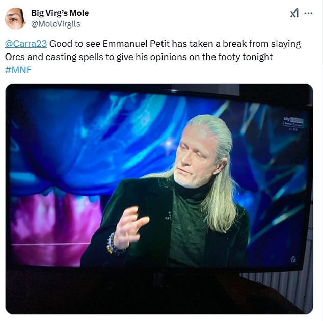 Fans can't get enough of Emmanuel Petit on Monday Night Football - and ...