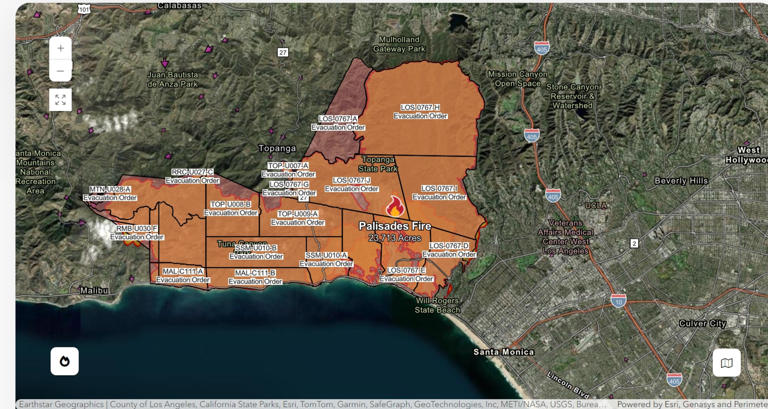 California Wildfire Map Update As Poway Fire Starts