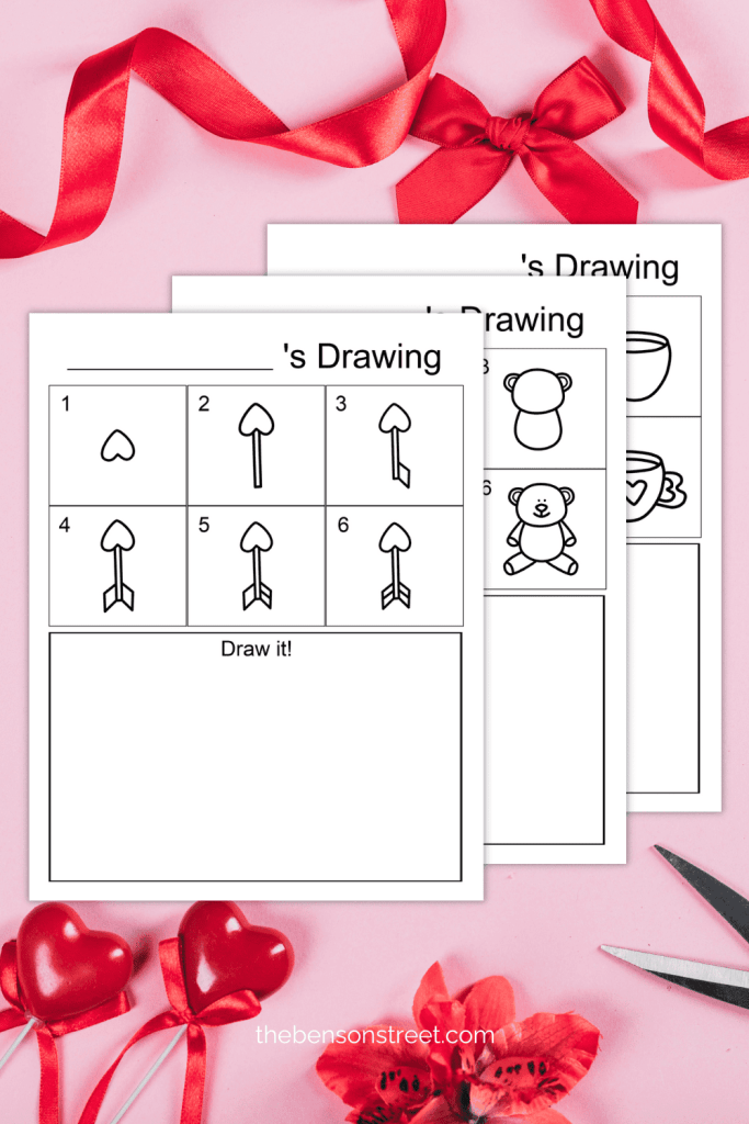 Free Printable Valentine Directed Drawings Tutorials