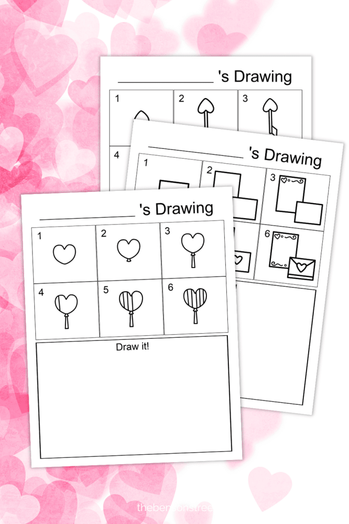 Free Printable Valentine Directed Drawings Tutorials