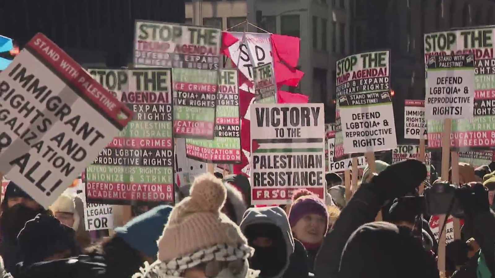 Chicago demonstrations protest second Trump presidency