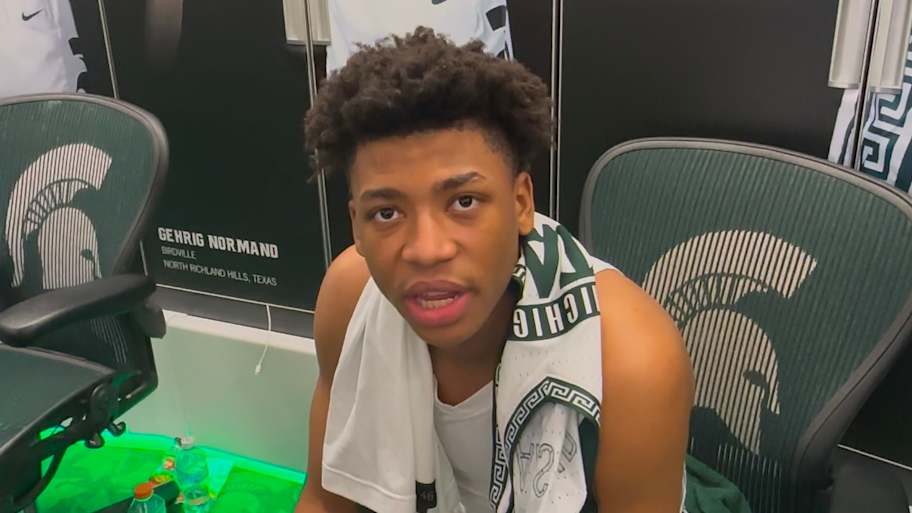 WATCH: Michigan State's Jeremy Fears Jr. Speaks After Win Over Illinois