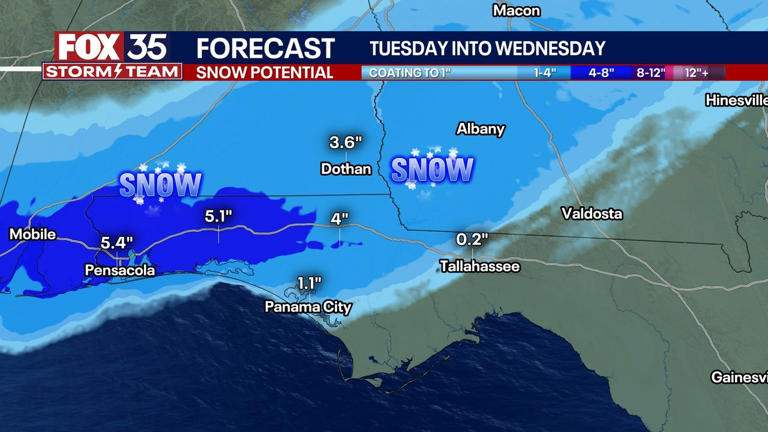 Florida winter storm: Timeline, impacts, snow, ice and rain forecast